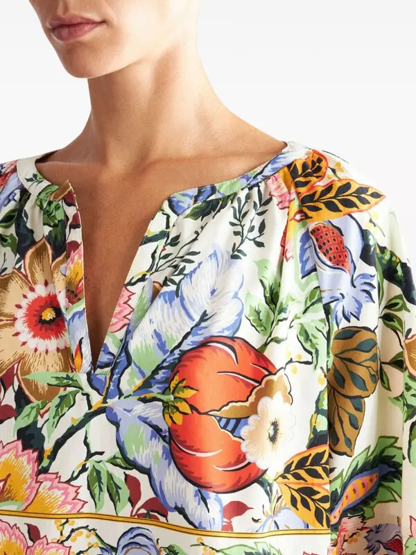 Etro Floral-print Cotton Blouse