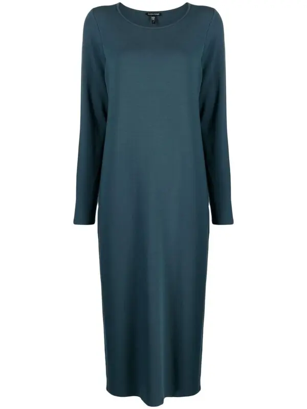 Eileen Fisher Crew-neck Shift Midi Dress