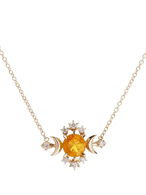 SOFIA ZAKIA 14kt Yellow Sapphire And Diamond Necklace - Gold