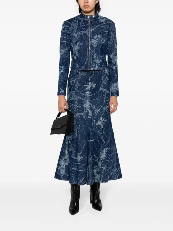 Off-White Map-print Denim Jacket