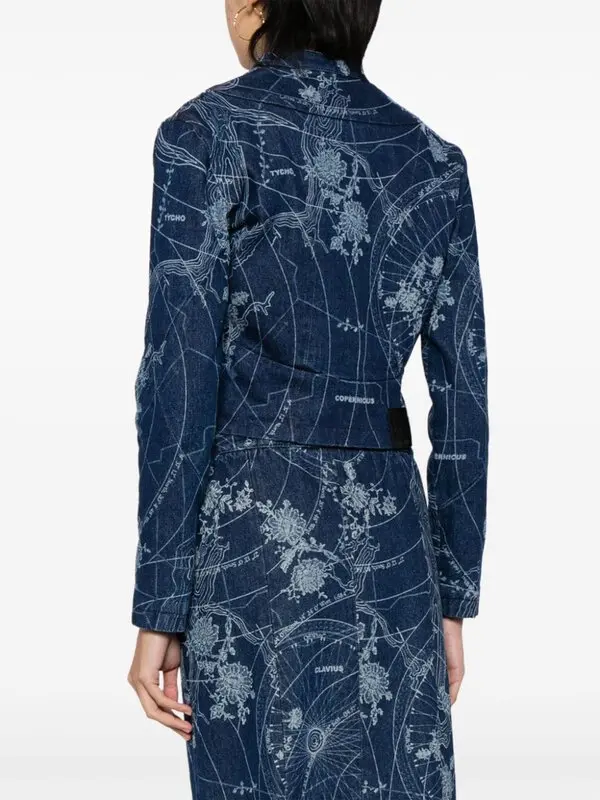 Off-White Map-print Denim Jacket