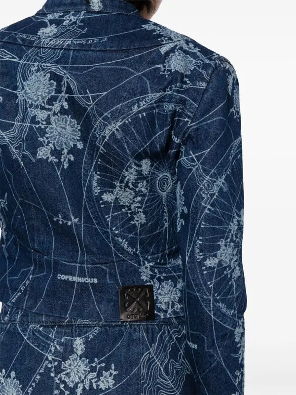 Off-White Map-print Denim Jacket
