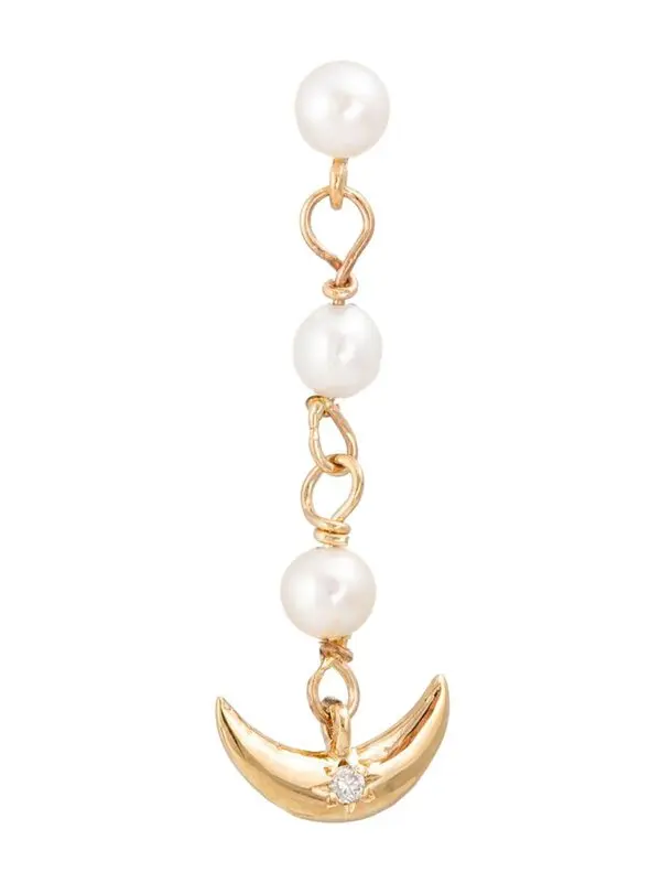 SOFIA ZAKIA 14kt Yellow Serena Pearl-drop Single Earring - Gold