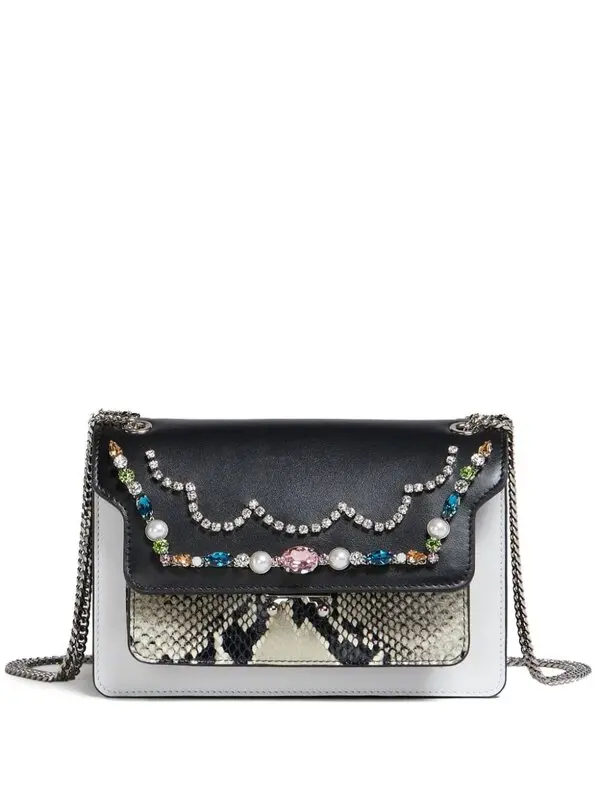 Marni Trunk Slim Leather Shoulder Bag