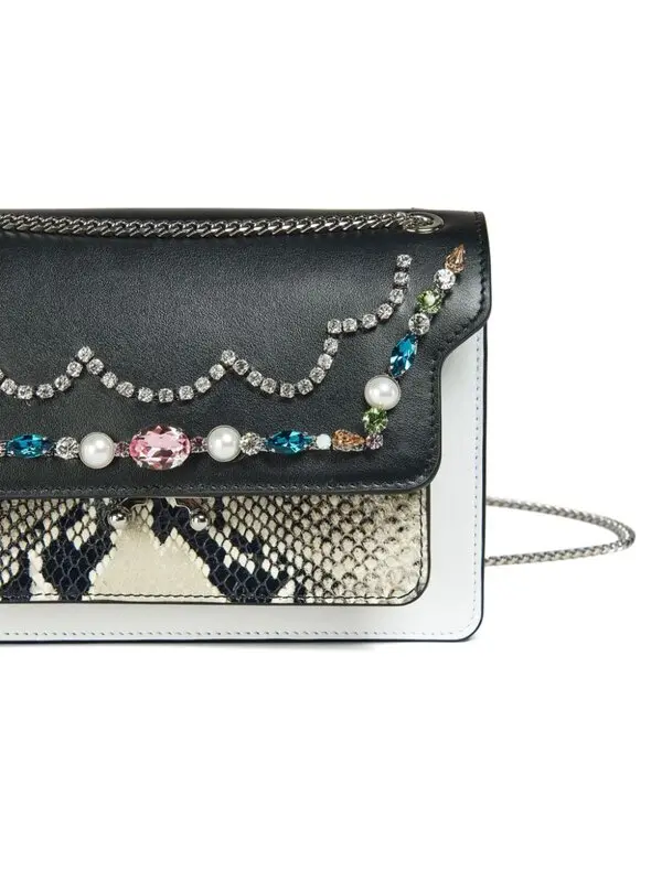 Marni Trunk Slim Leather Shoulder Bag
