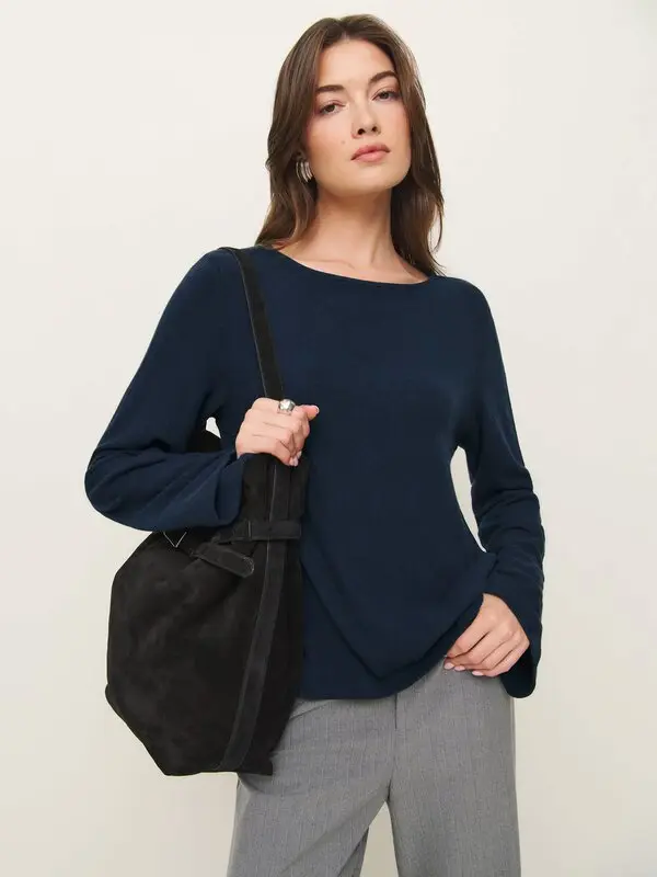 REFORMATION Eternity Knit Top - Blue