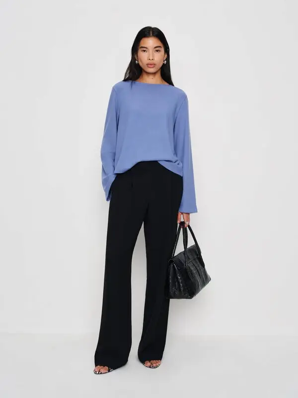 REFORMATION Eternity Knit Top - Neptune Blue