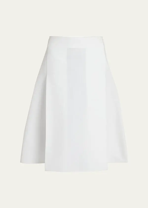 Marni Flared Midi Skirt With Double Pleating