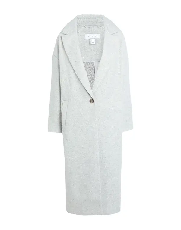 Topshop Single-breasted Felt Coat
