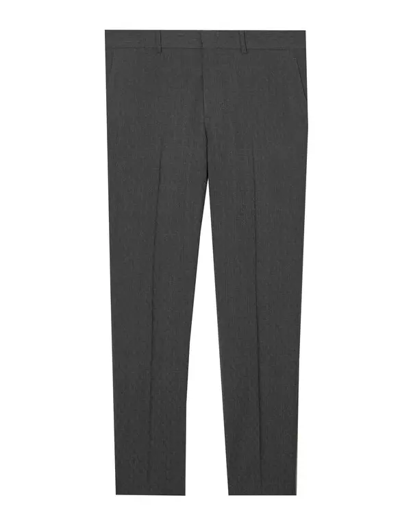 Cos Wool Tailored Straight Leg Pants - Grey