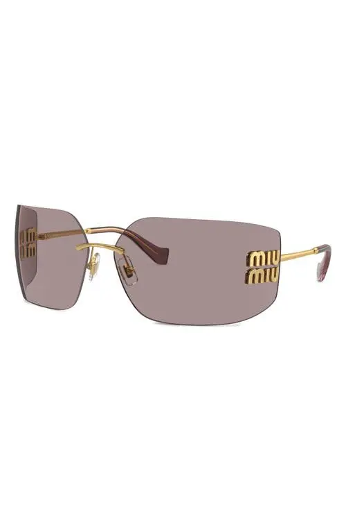 Miu Miu 80mm Oversized Sunglasses - Gold