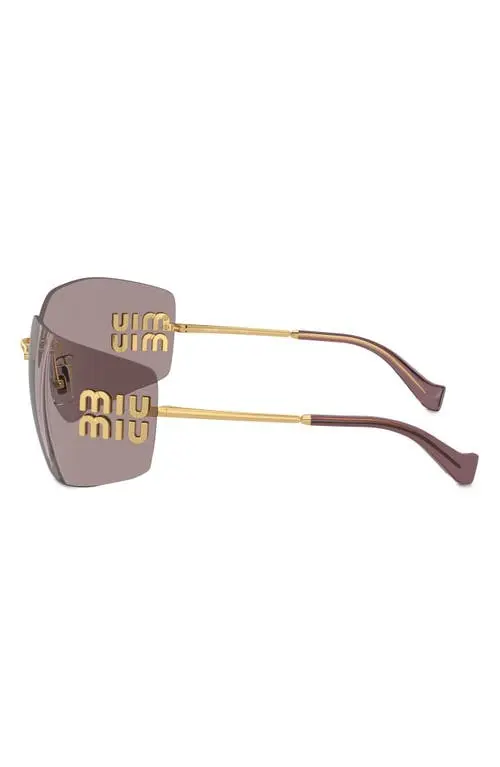 Miu Miu 80mm Oversized Sunglasses - Gold