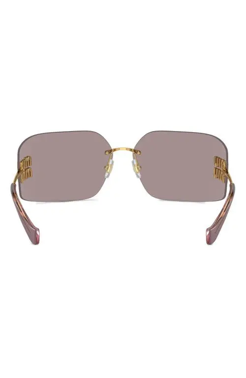 Miu Miu 80mm Oversized Sunglasses - Gold