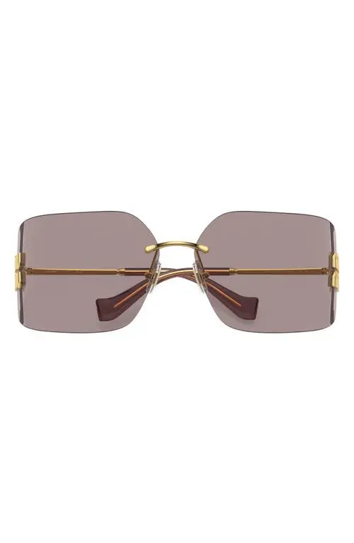 Miu Miu 80mm Oversized Sunglasses - Gold