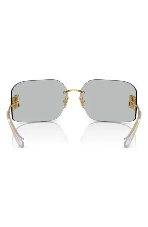 Miu Miu 80mm Oversized Sunglasses - Gold/light Grey