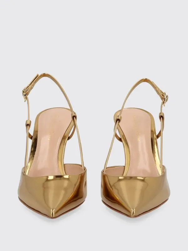 GIANVITO ROSSI Ascent Laminated Patent Leather Slingbacks