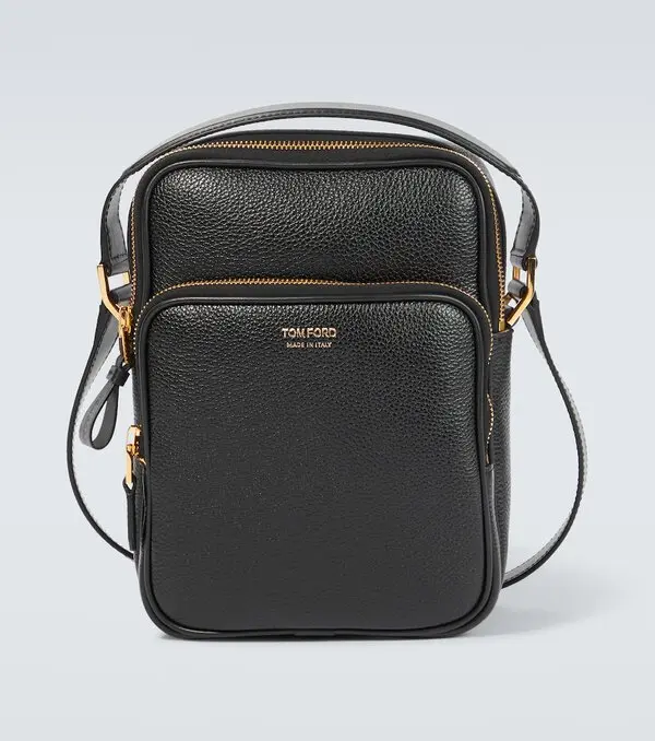 Tom Ford Leather Crossbody Bag In Black - 30% Off | Editorialist