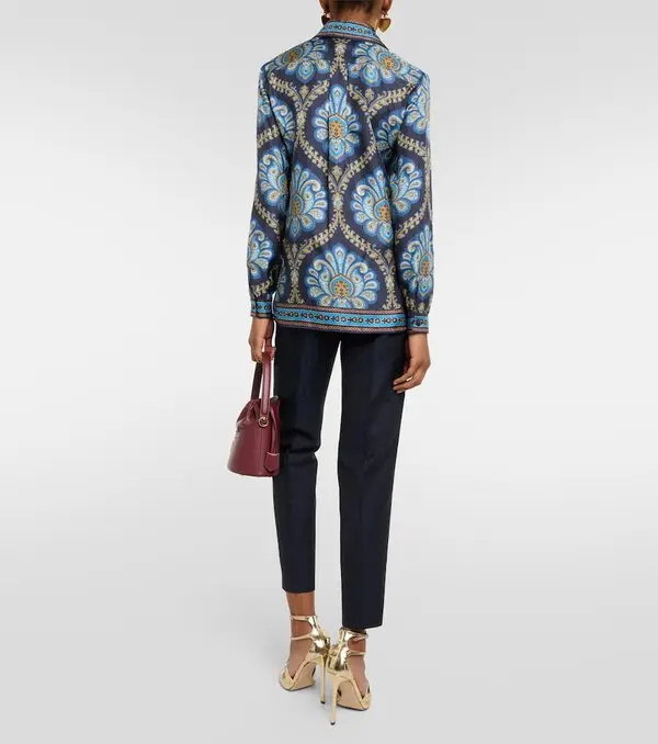 Etro Printed Silk Twill Shirt