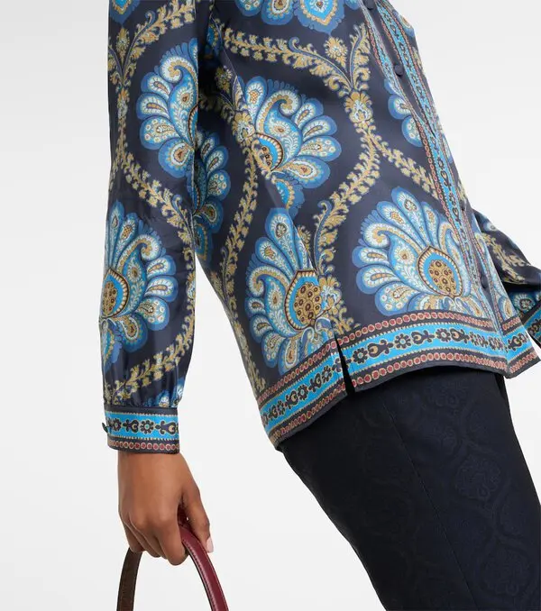 Etro Printed Silk Twill Shirt