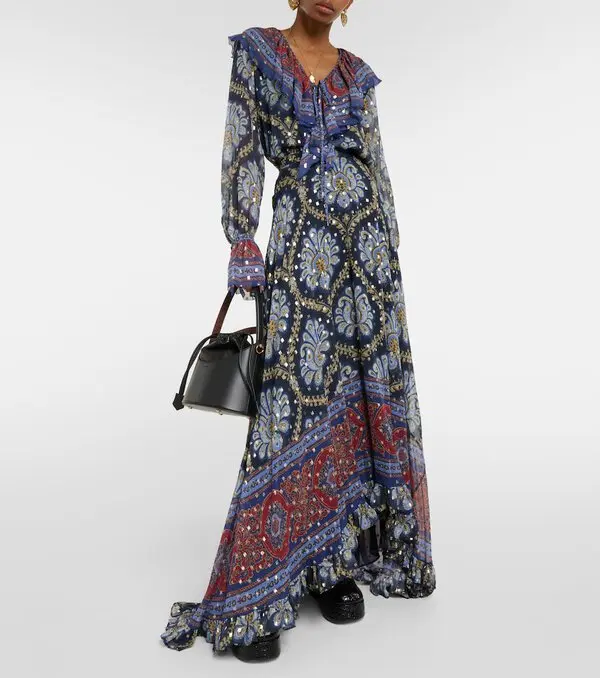 Etro Paisley Jacquard Maxi Skirt