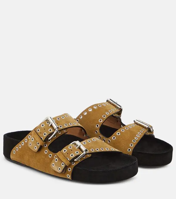 Isabel Marant Étoile Lennyo Studded Sandals - Brown
