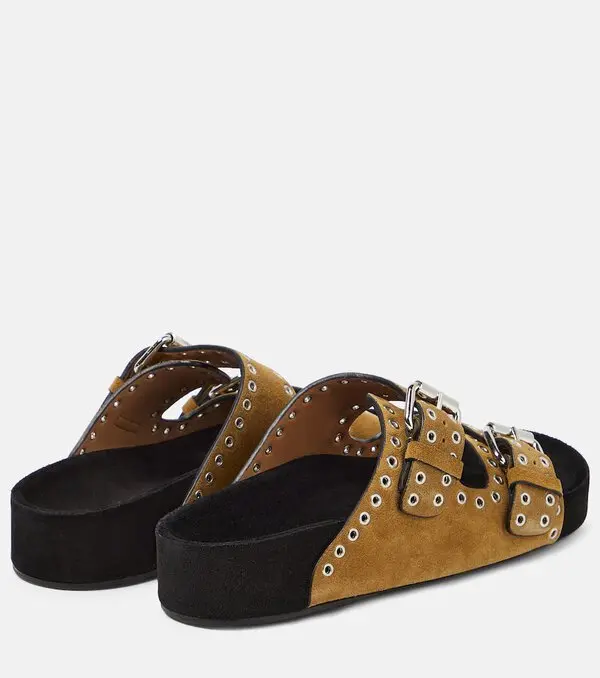 Isabel Marant Étoile Lennyo Studded Sandals - Brown