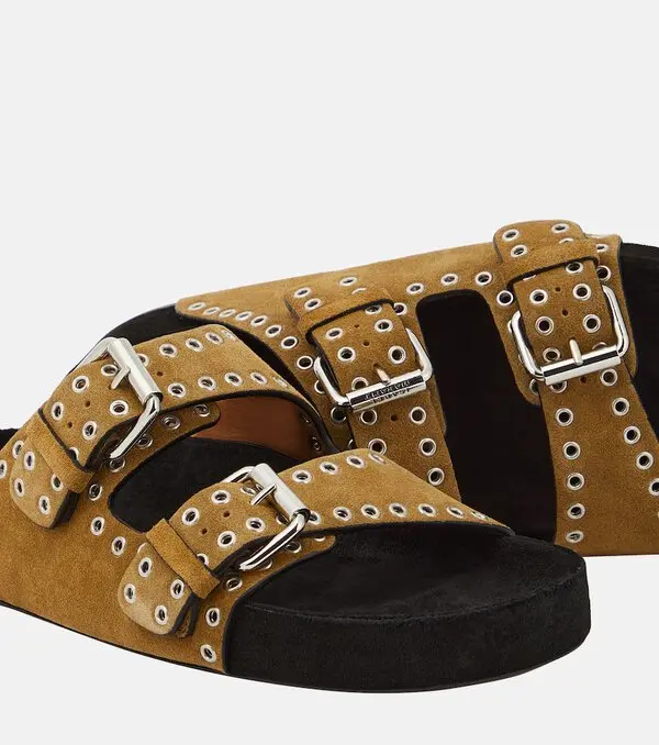 Isabel Marant Étoile Lennyo Studded Sandals - Brown