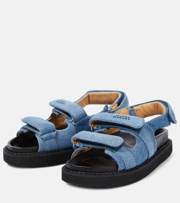 Isabel Marant Madee Denim Platform Sandals