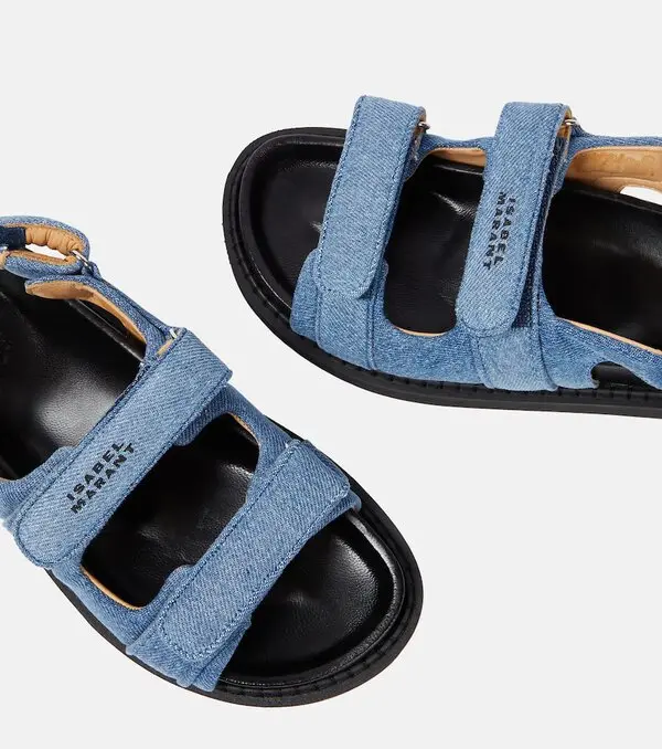 Isabel Marant Madee Denim Platform Sandals