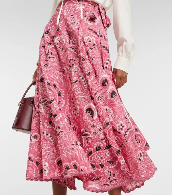 Etro Paisley Maxi Skirt - Red
