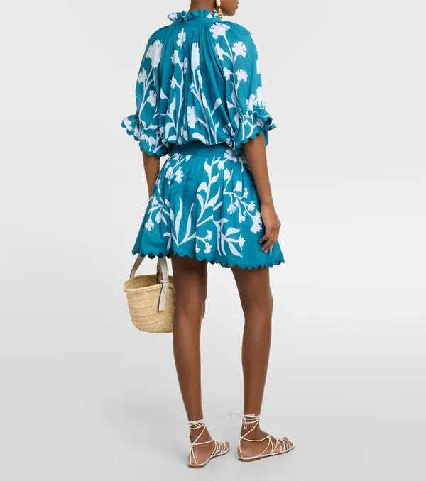JULIET DUNN Majorelle Cotton Poplin Shirt Dress