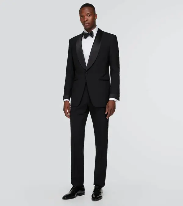 Thom Sweeney Cotton-blend Poplin Tuxedo Shirt