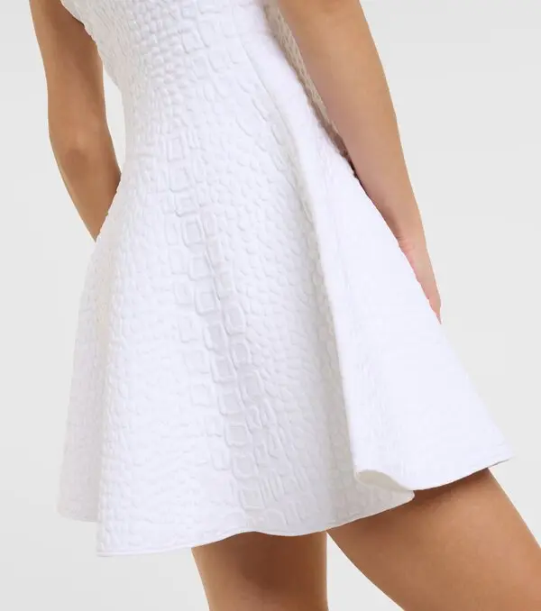 Alaïa Croc-effect Knitted Minidress
