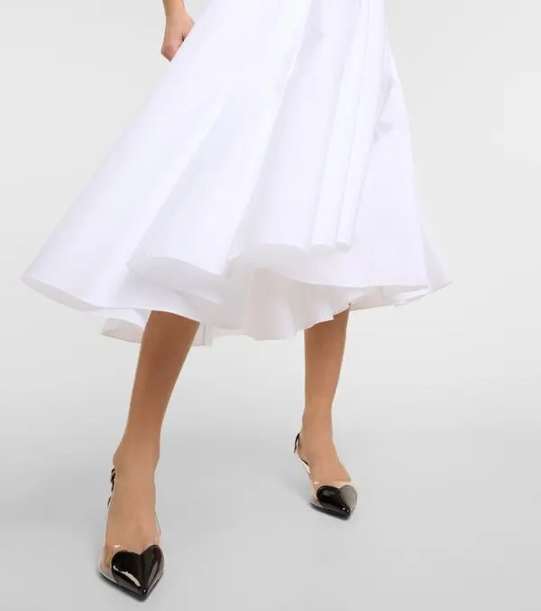 Alaïa Cotton Midi Dress - White