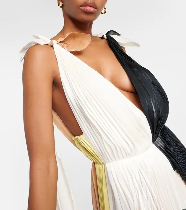 Victoria Beckham Pleated Maxi Dress