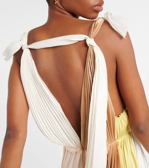 Victoria Beckham Pleated Maxi Dress