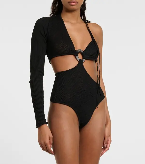 ROBERTA EINER Legato Asymmetric Bodysuit - Black