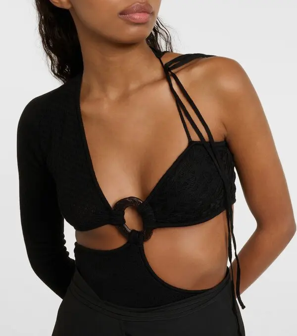 ROBERTA EINER Legato Asymmetric Bodysuit - Black
