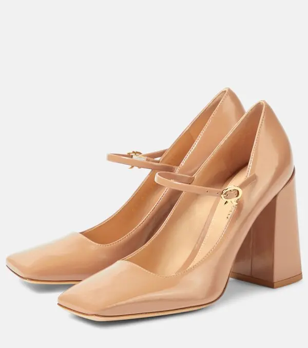 GIANVITO ROSSI Freeda Leather Pumps - Pink