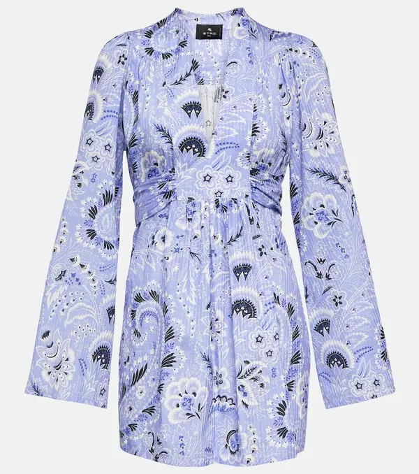 Etro Printed Cotton-blend Minidress