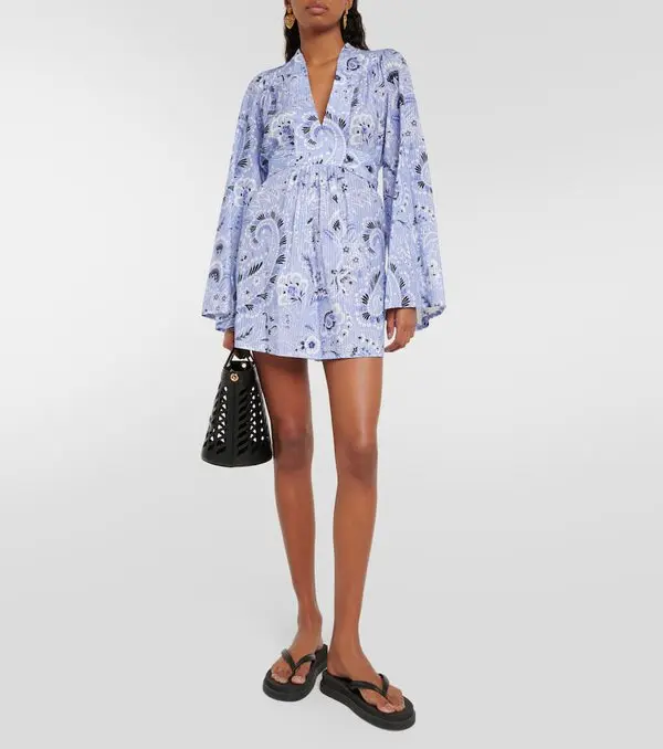 Etro Printed Cotton-blend Minidress