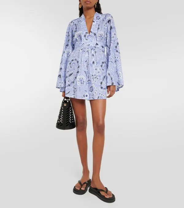 Etro Printed Cotton-blend Minidress