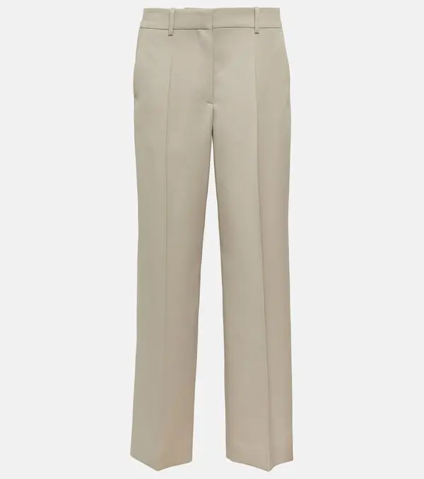 THE ROW High-rise Straight Wool Pants