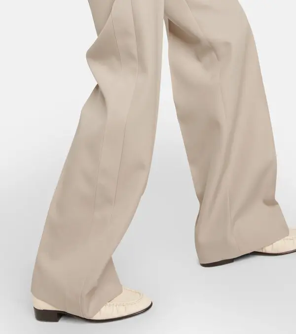 THE ROW High-rise Straight Wool Pants