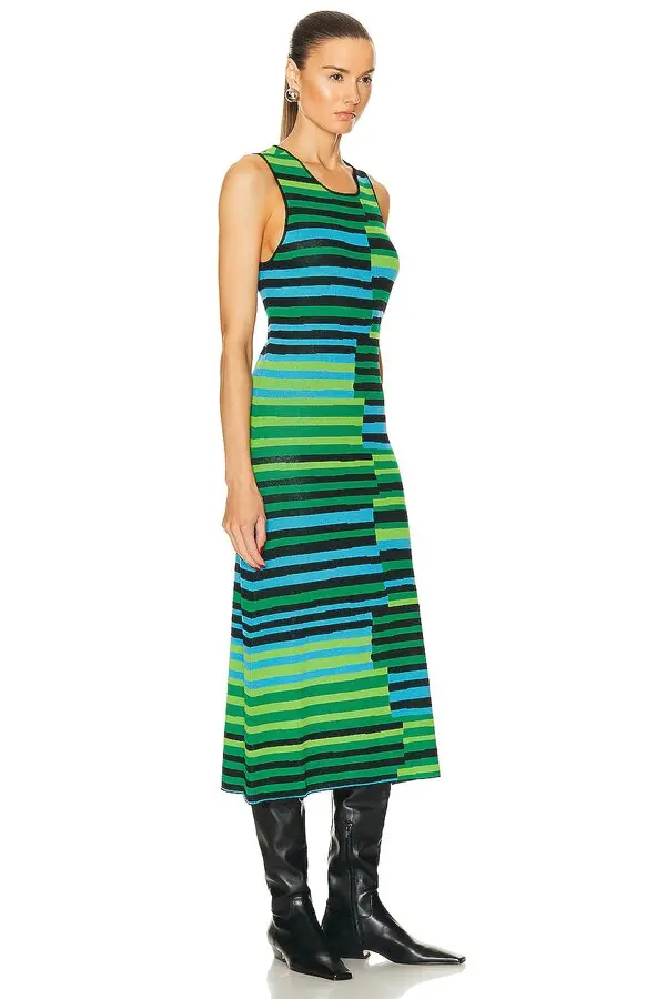 slim fit dress slacks Gummy Green Multi Axon Dress main image 1
