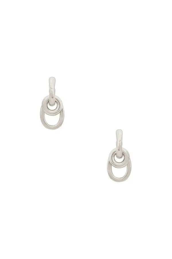 Agmes Ellipses Hoop Earrings - Sterling Silver