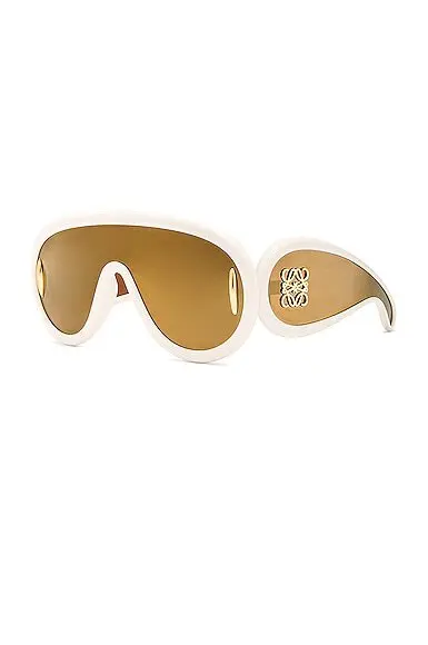 Loewe Wave Mask Sunglasses - Shiny Vanilla