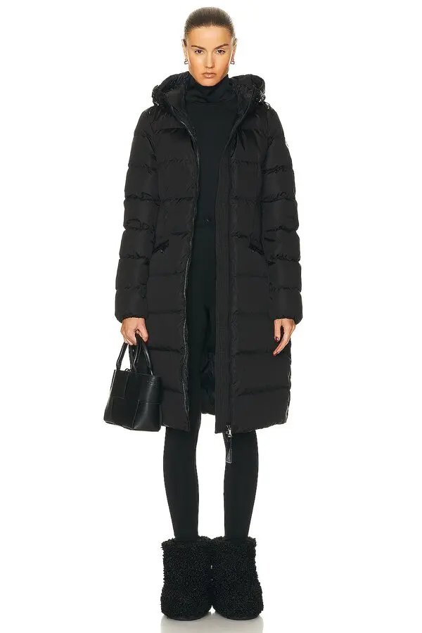 Moncler Avocette Long Coat - Black