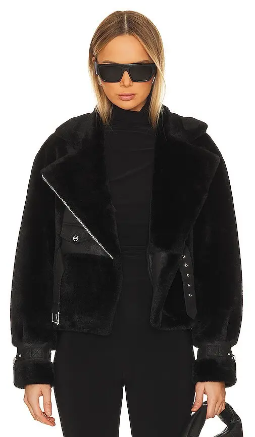 LAMARQUE Elody Faux Fur Jacket - Black