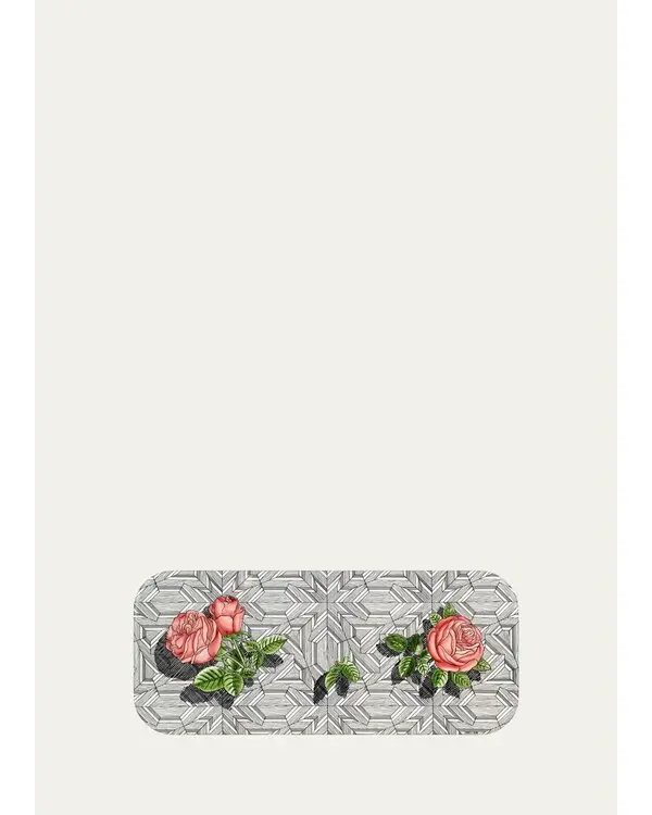 FORNASETTI Tray 25x60cm Musciarabia With Roses Color - Multi
